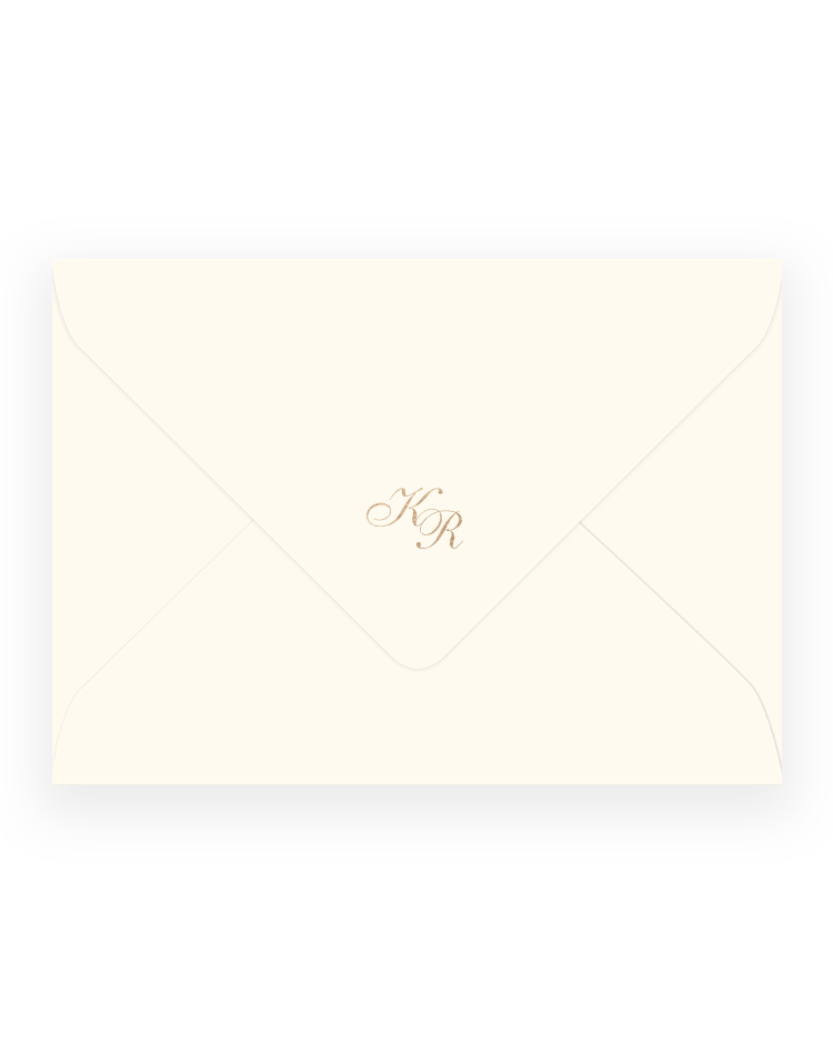 Wedding Invitation Envelopes – Classic Monogram | The Foil Invite Company